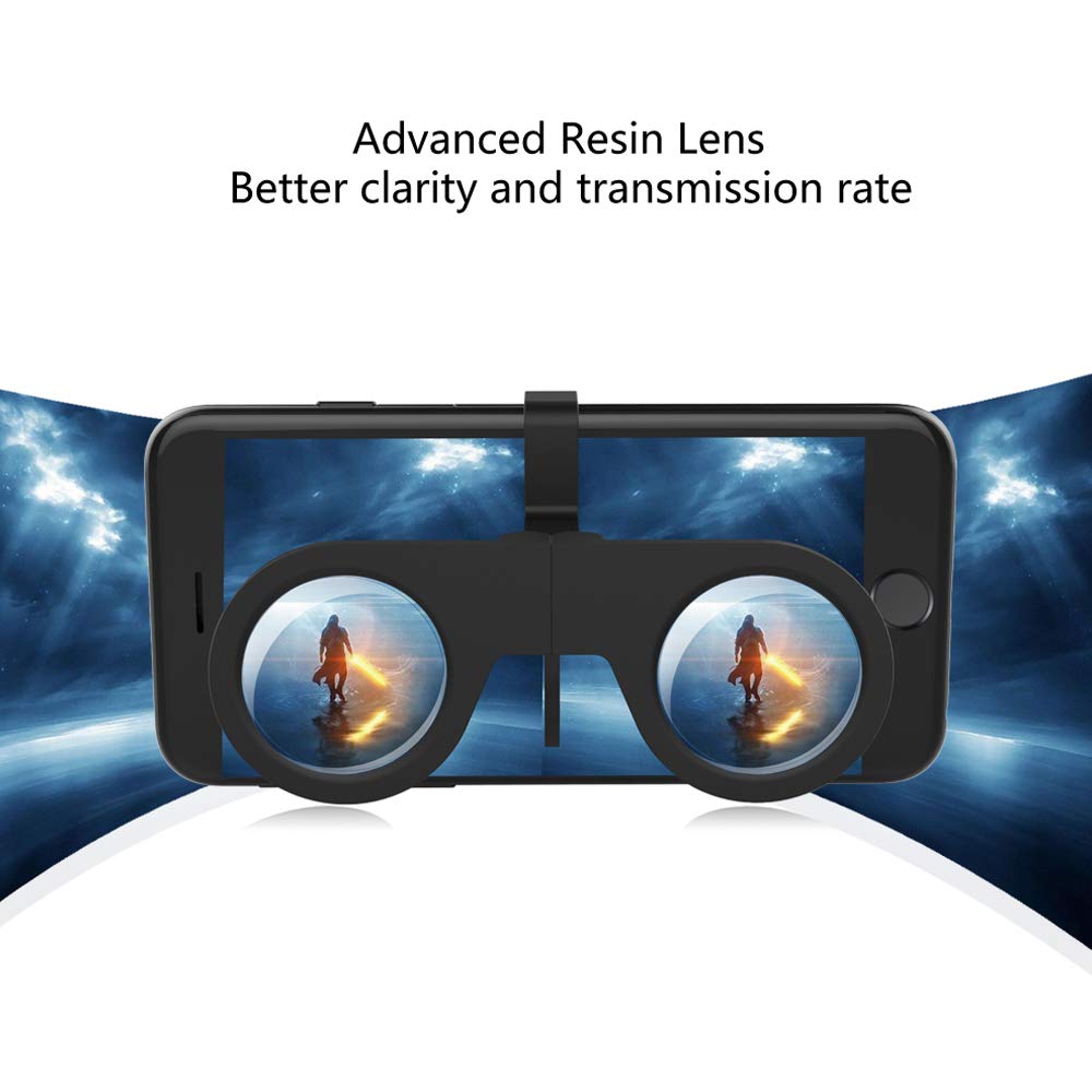 Updated VeeR Mini VR Goggles - Foldable Virtual Reality 3D Viewer Glas ...