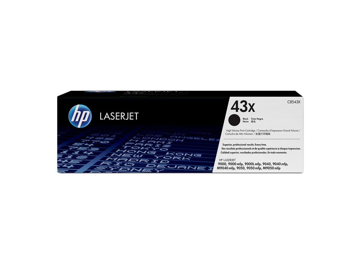HP 43X High Yield Black Original LaserJet Toner Cartridge, Codigo: C85 ...